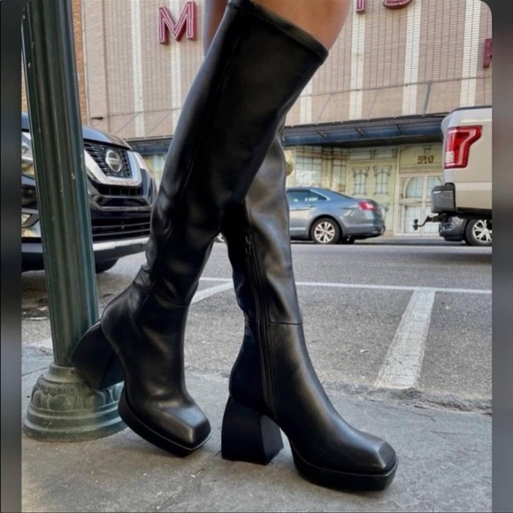 Jeffrey Campbell | Shoes | Jeffrey Campbell Knee High Heeled Boots ...